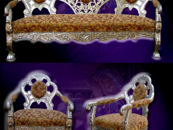 Silver Metal Sofa sets – Pearl handicrafts