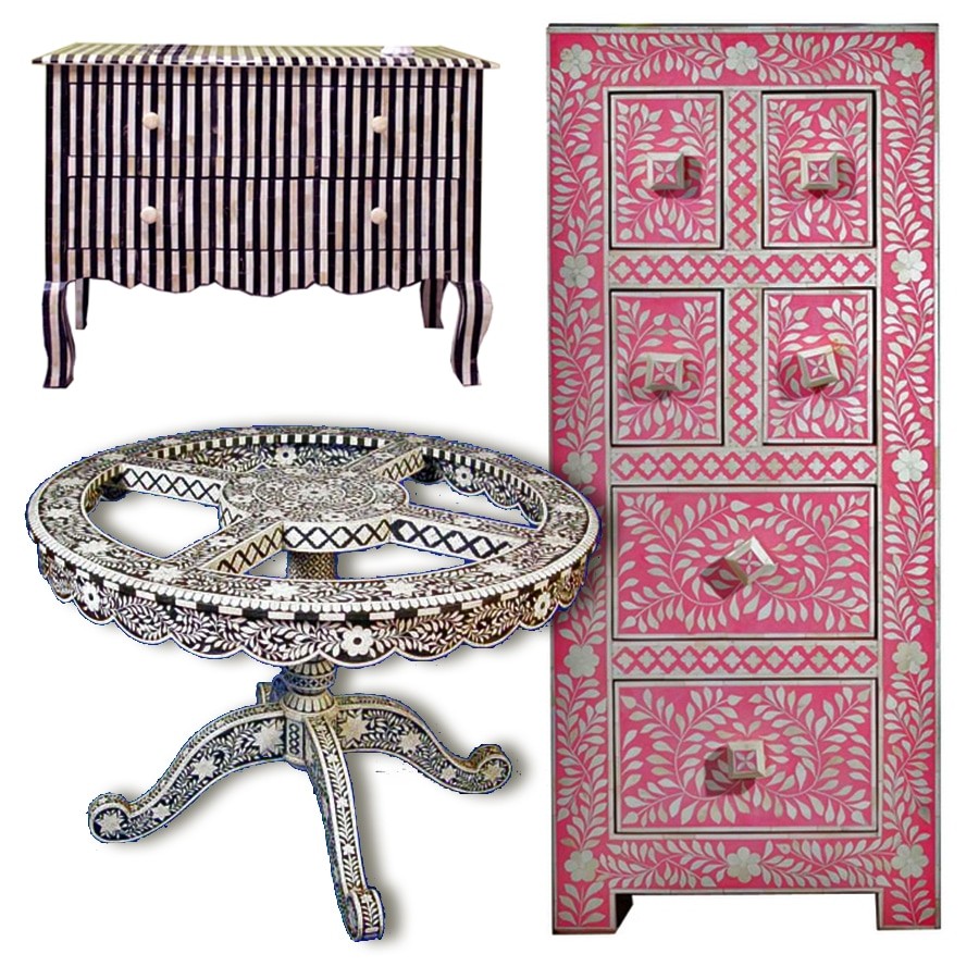 Bone Inlay Furniture - Pearl Handicrafts